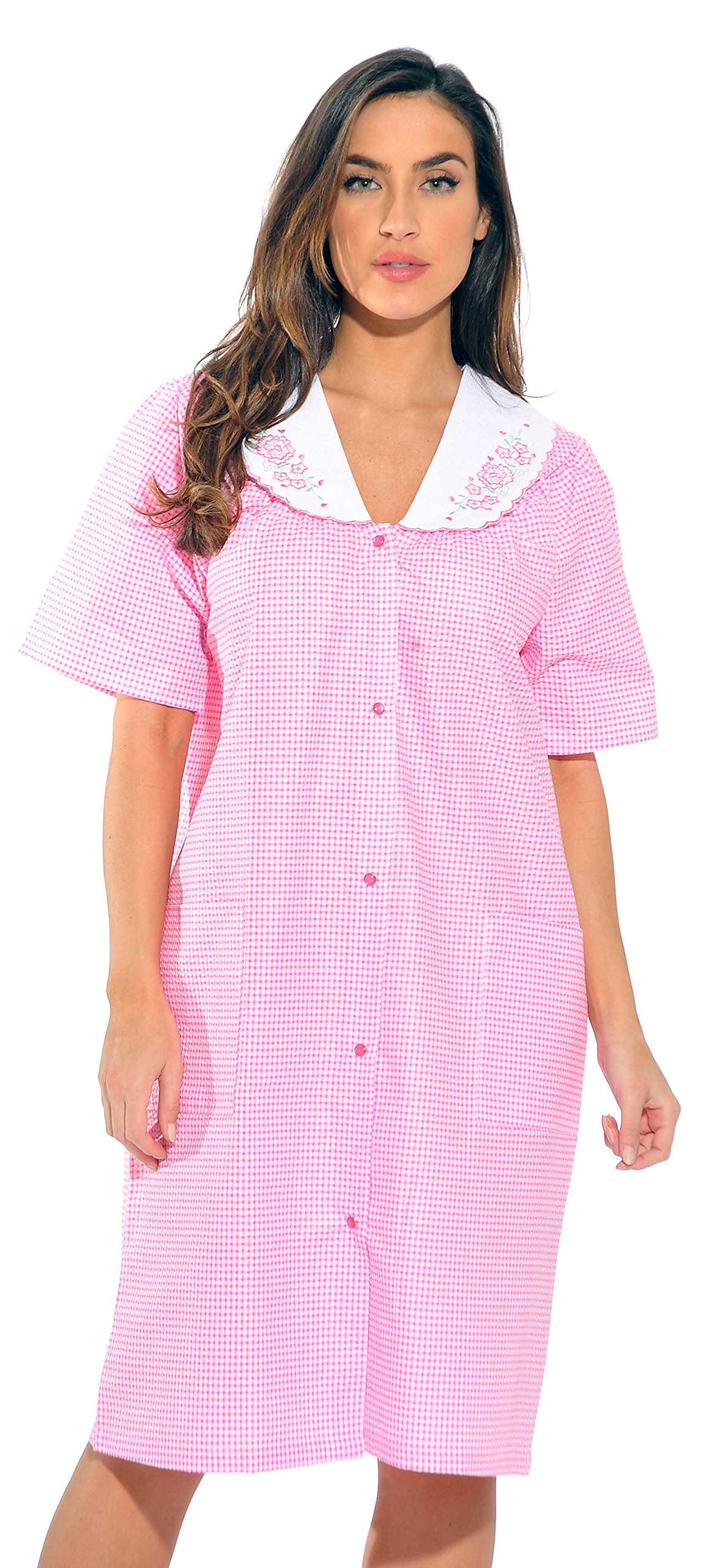 Dreamcrest Women Short Sleeve Housecoat - Comfortable Loungewear for ...