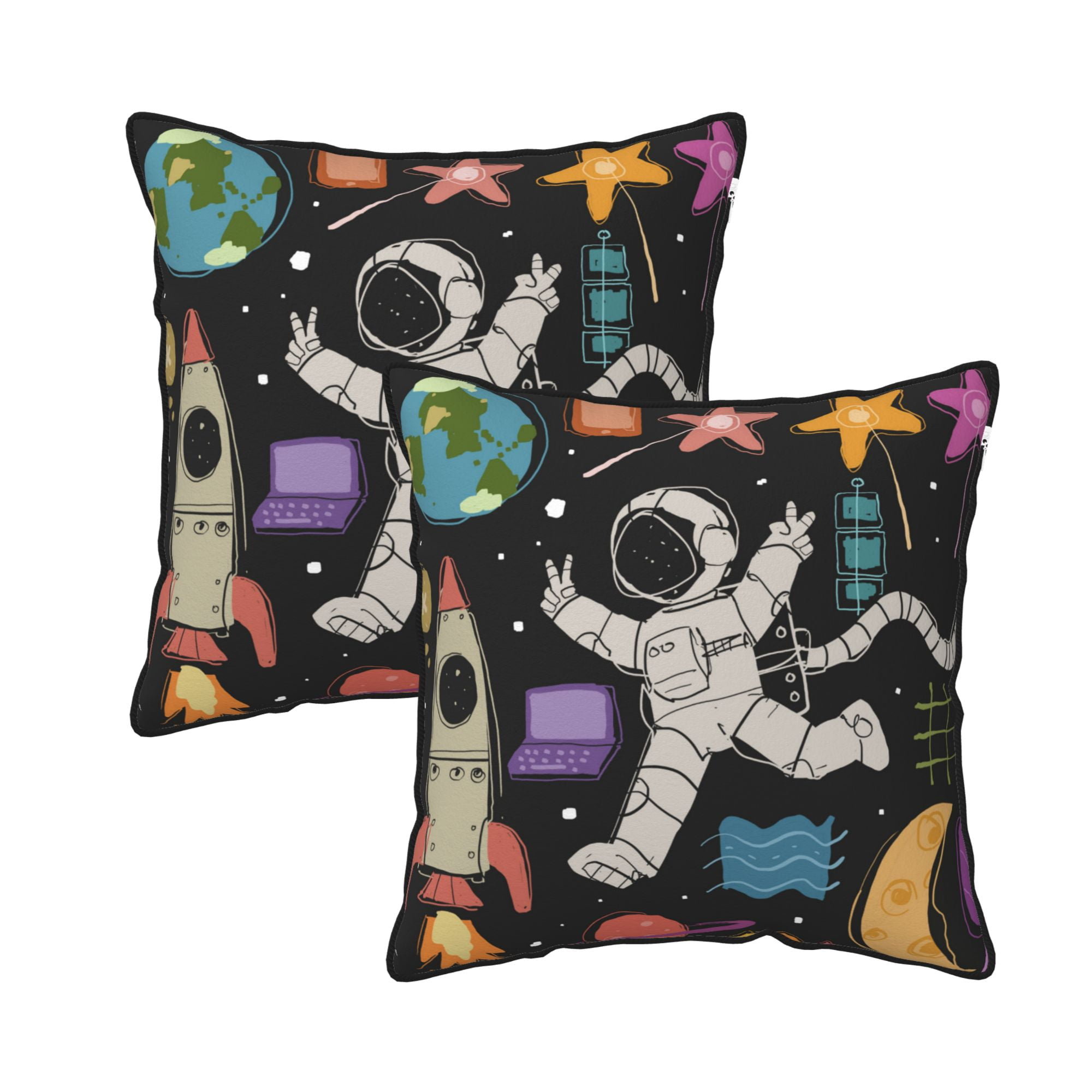 Velvet Decorative Throw Pillow Covers Set of 2, Soft Square Cushion ...