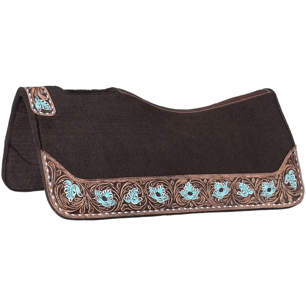 Click here for Tough-1 Tough 1 Floral Tooled Contour Felt Saddle... prices