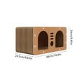 Corrugated Cardboard Cat Scratcher and Bed 2-in-1 – Durable Scratch ...