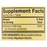 Spring Valley Chromium Tablets, 1000 mcg, 100 Count HSA/FSA Eligible ...