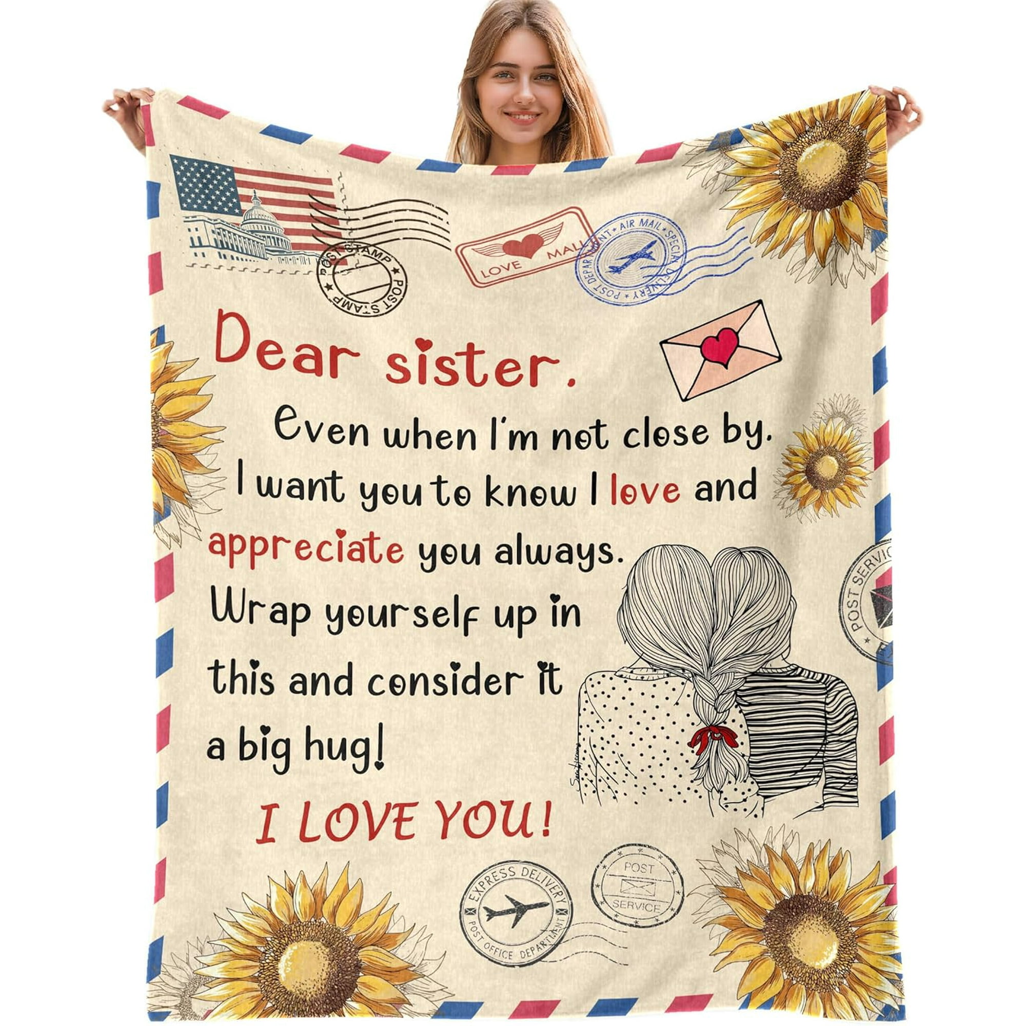 Click here for Lhshid Sister Gifts Blanket Sister Birthday Gifts... prices