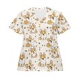 Binienty Healthcare Uniform for Healthcare Workers, Stretchy V Neck ...