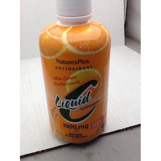 Nature's Plus Vitamin C Liquid Orange 30 oz Liquid - Walmart.com