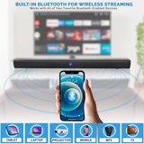 Pyle Wave Base Sound bar with Bluetooth for TV Tabletop Digital Audio ...