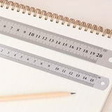 Stainless Steel Ruler Set for Measurement with Double Scale Mark Silver ...