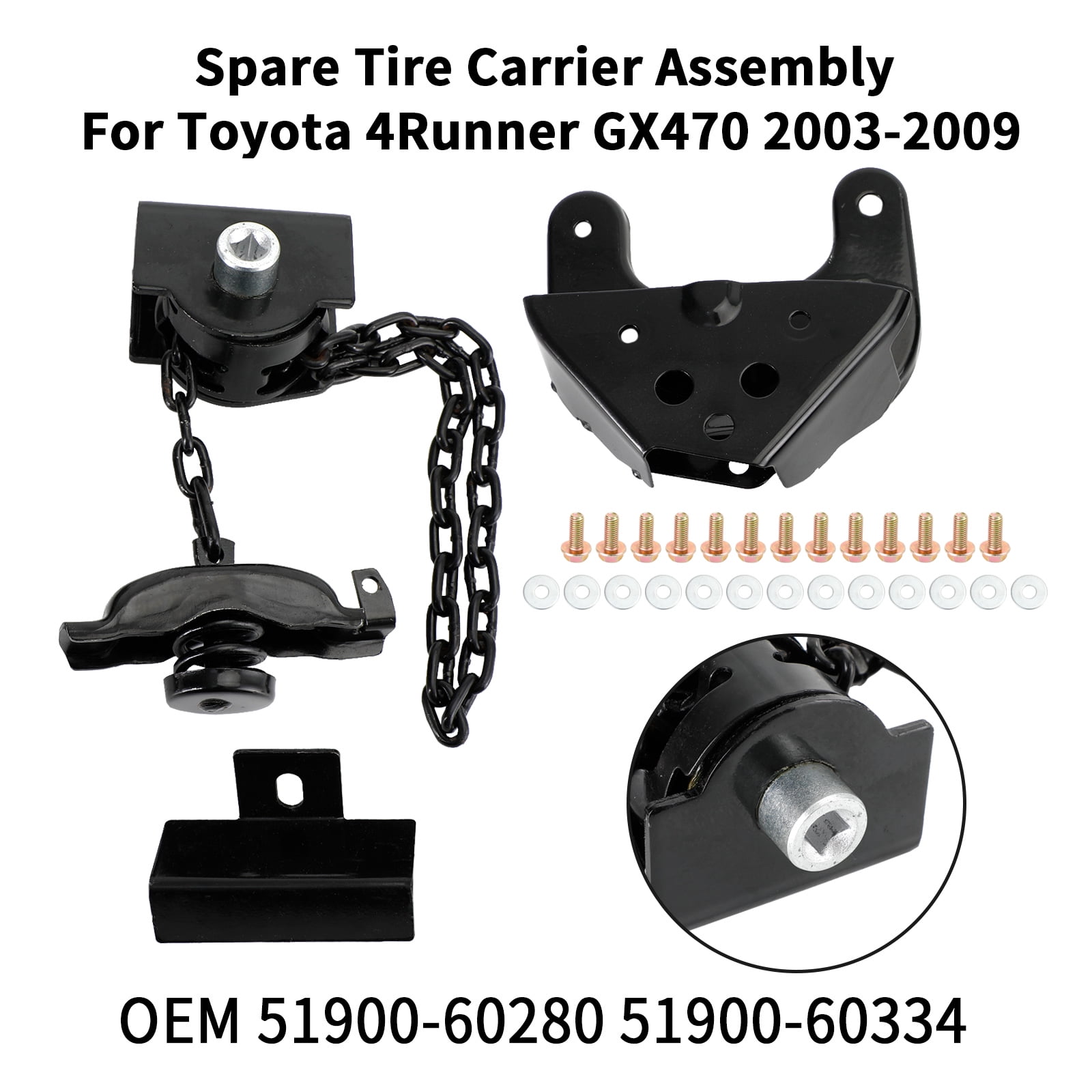 2003-2009 4Runner Lexus GX470 Spare Tire Carrier Assembly 51900-60280 ...