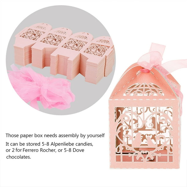 Chocolate Boxes,150PCS Wedding Favor Sugar Wedding Sugar Box Laser Cut ...