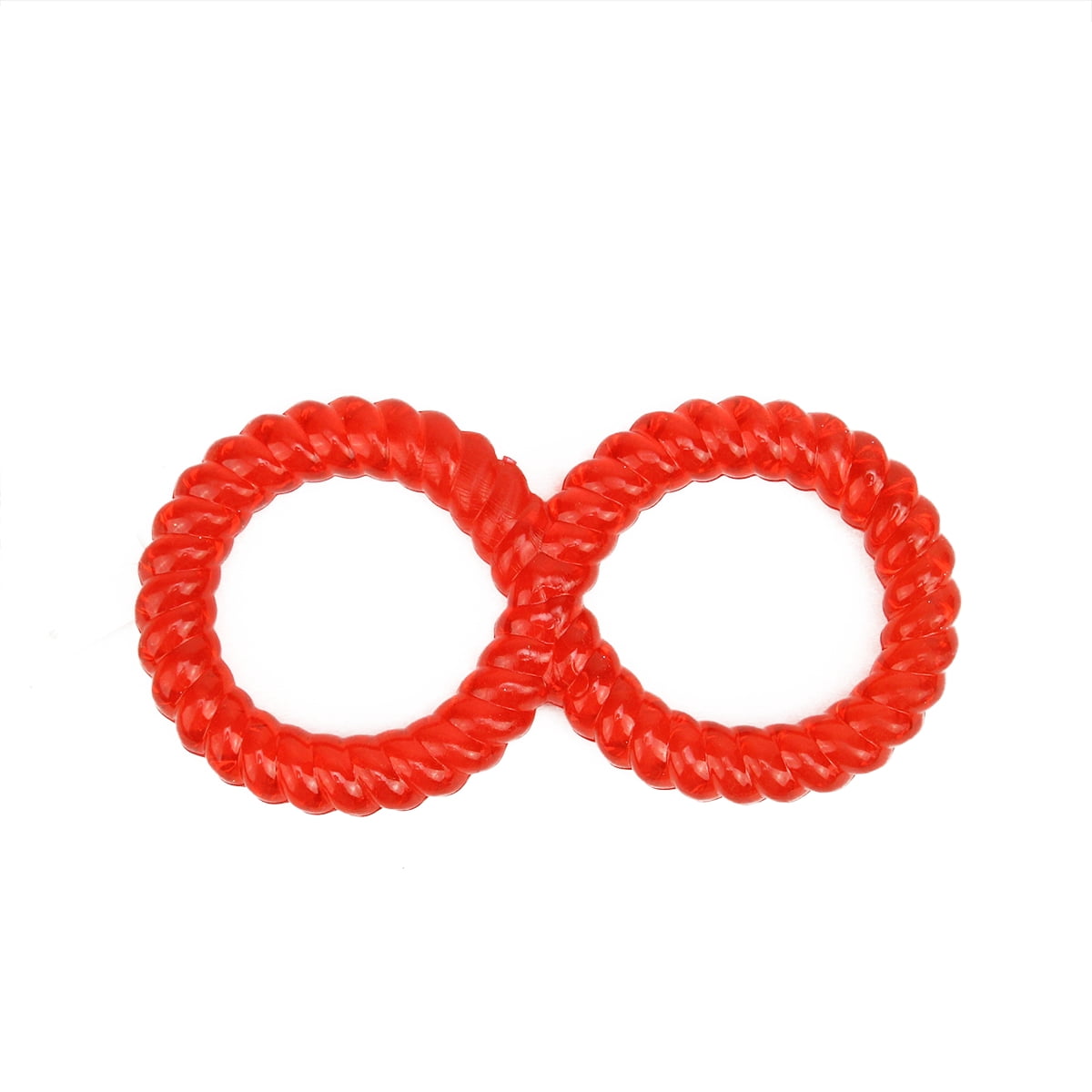 Harlequin Red TPR Rubber Spiraled Ring Non-Toxic Puppy Dog Chew Toy ...
