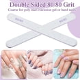 200 Pcs Nail Files 80/80 Grit Double Sides Emery Boards Reusable Nail ...