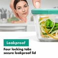 Airtight Glass Food Storage Container with Smart Seal, 3.5 Cup Capacity ...