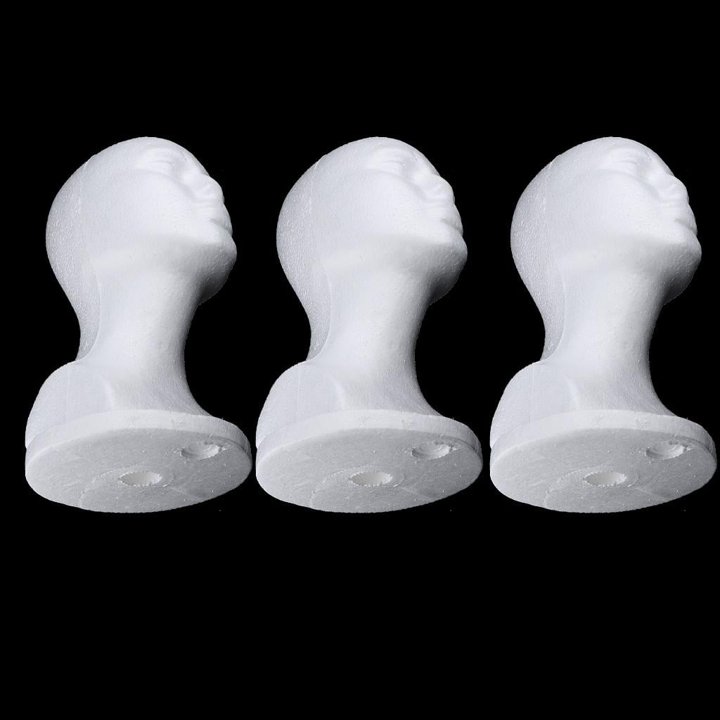 3 Pieces Female Foam Head Stand for s Glasses Hat Display Tools ...