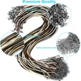 100Pcs Waxed Leather Necklace Cord with Lobster Clasp, 1.5mm Adjustable ...