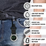 Black on Black Lightweight Clip Watch with Digital Movement - Walmart.com
