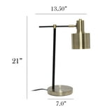 Simple Designs Metal Table Lamp, Antique Brass - Walmart.com