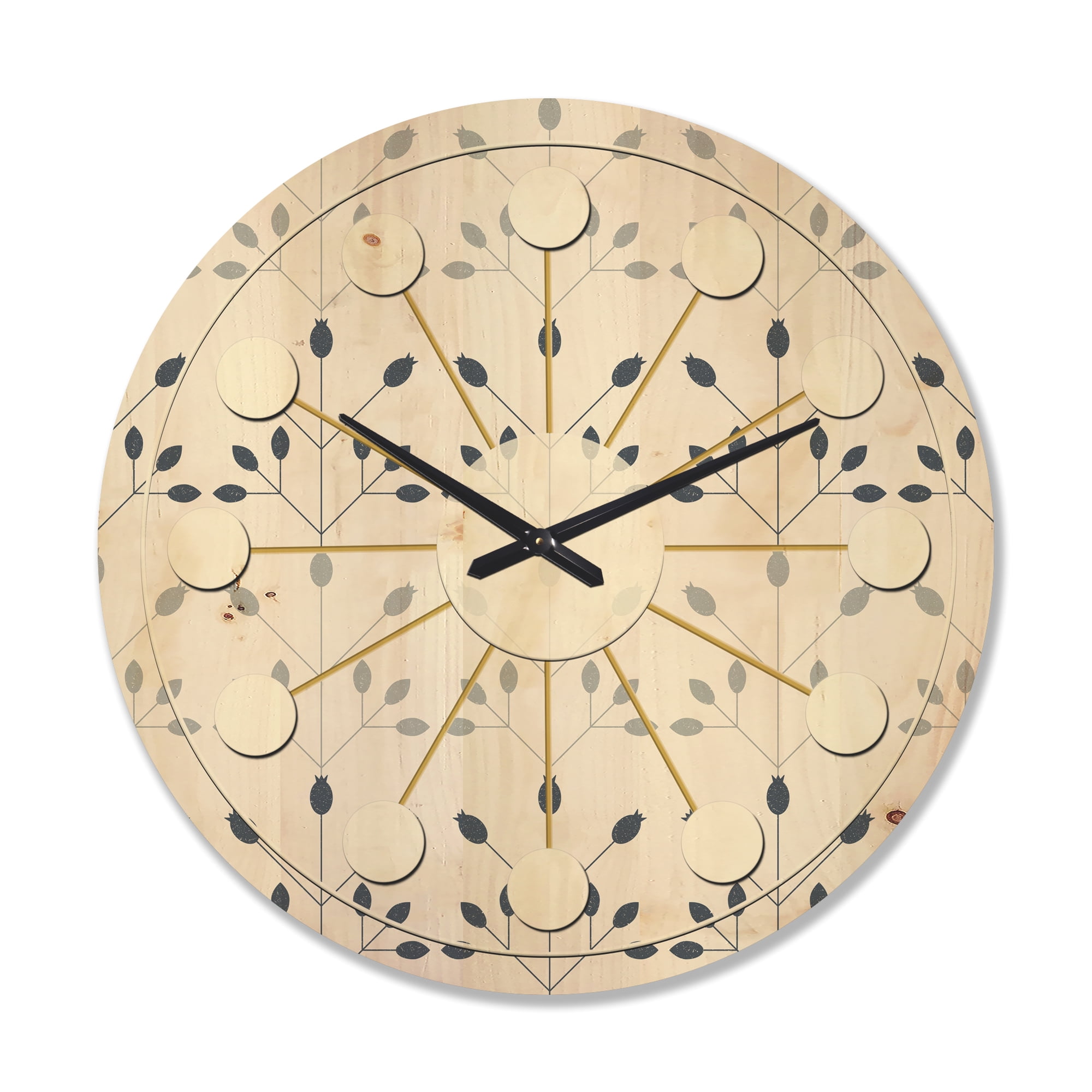 Home Décor Clocks Home & Living Botanical Wall clock etna.com.pe