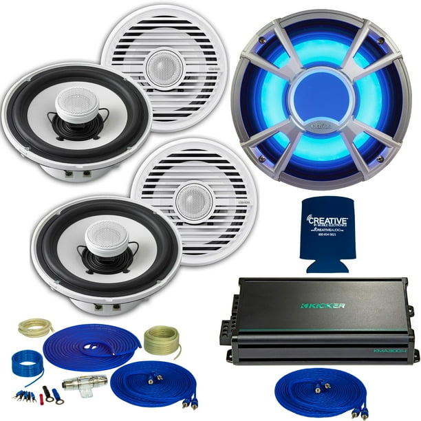 Clarion 7 boat speakers to fit 5 cut open