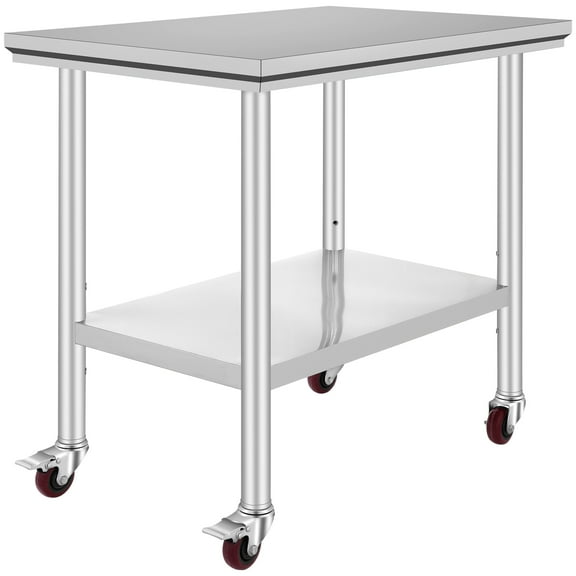 Garvee Stainless Steel Prep Table 24x48 Inch, Commercial Kitchen ...