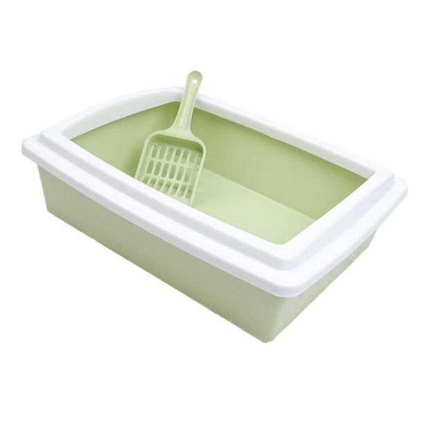 Esquirla Cat Litter Box Easy Clean for Indoor Cats Reusable Open Top ...
