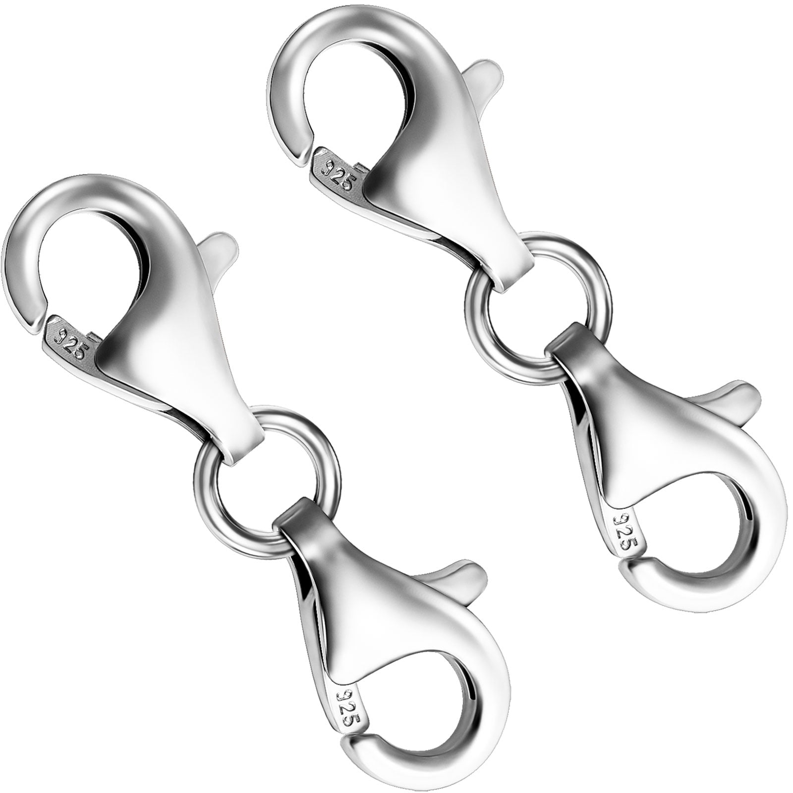 Lobster Clasp 925 Sterling Silver Double Lobster Claw Clasps,Necklace ...