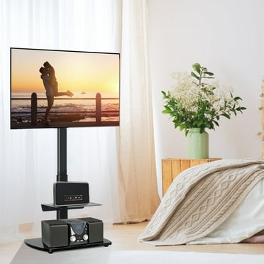 Floor TV Stand with Swivel Mount for 50-75 inch Flat TVs, Weight ...