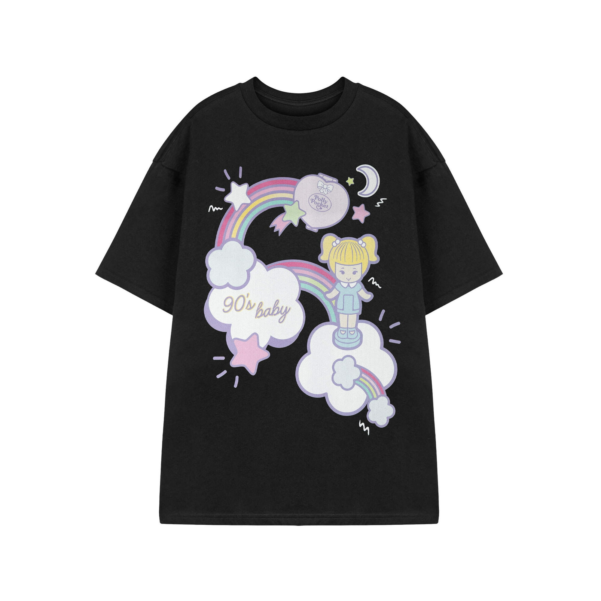 Click here for Polly Pocket Womens Black Short Sleeved T-Shirt prices