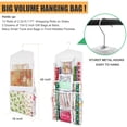 Double-Sided Gift Wrap Organizer - White Hanging Wrapping Paper Gift ...