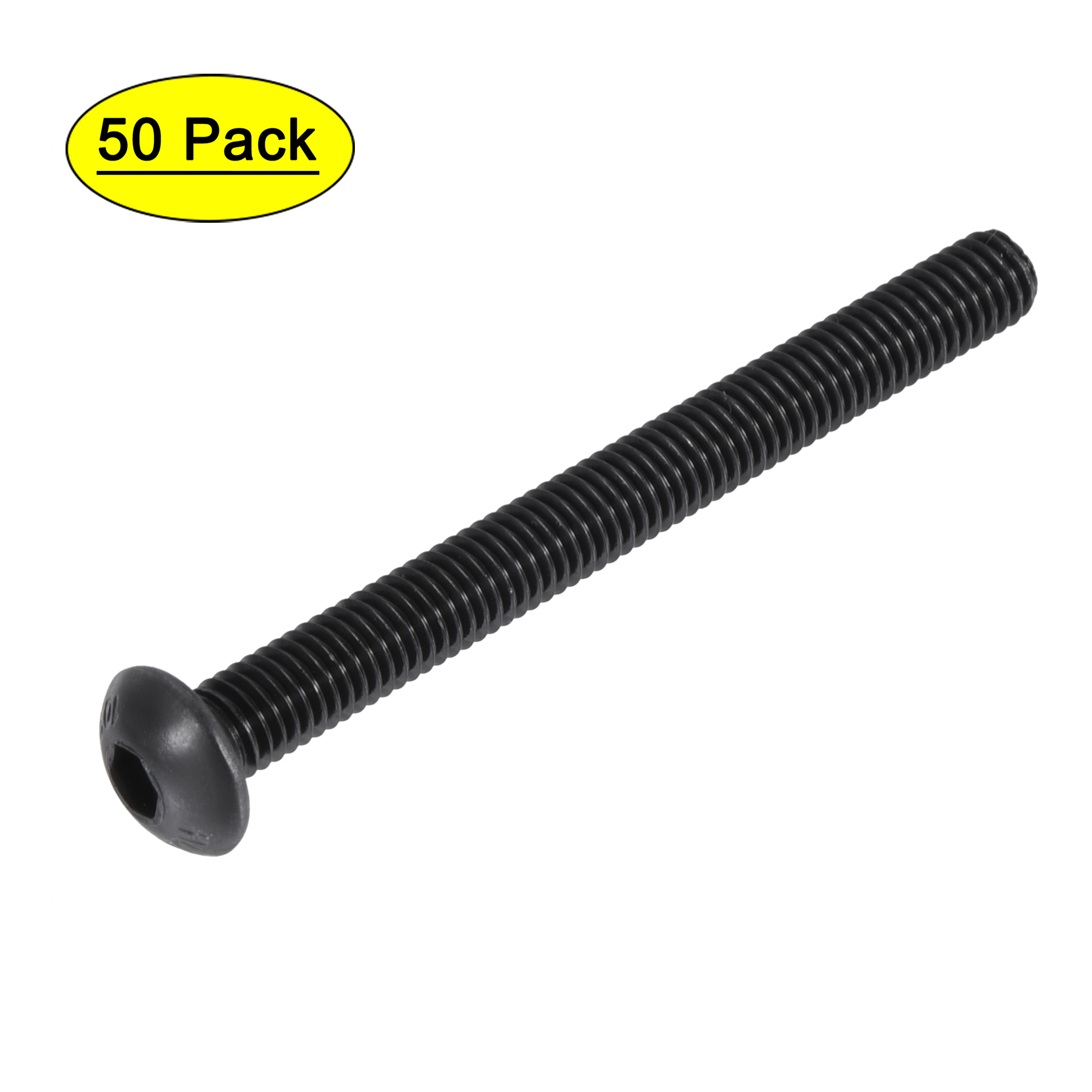 M5x50mm Hex Socket Bolts Carbon Steel Blackening 50 Pack - Walmart.com