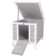 LINJH Small Cute Cat House w/ Hatch Door, Resistance to Weather ...