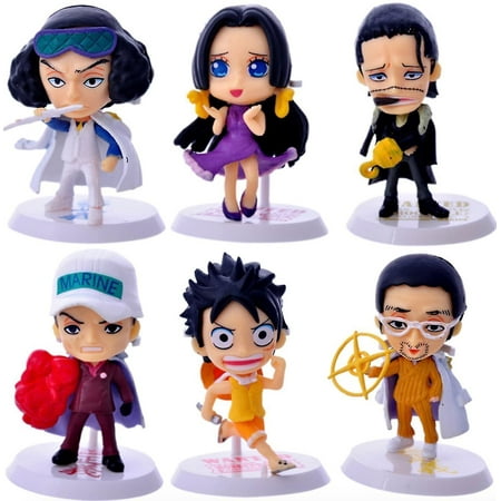 6pcs One Piece Luffy Ace Nami Mini Figure Toy Model 74th Generation ...