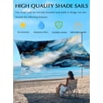 Blue Gold Marble Sun Shade Sail 8'X10' Luxury Gorgeous Ocean Abstract ...