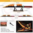 Demon Slayer Sword: 82in Tengen Uzui Double Blade Katana Toy Building ...