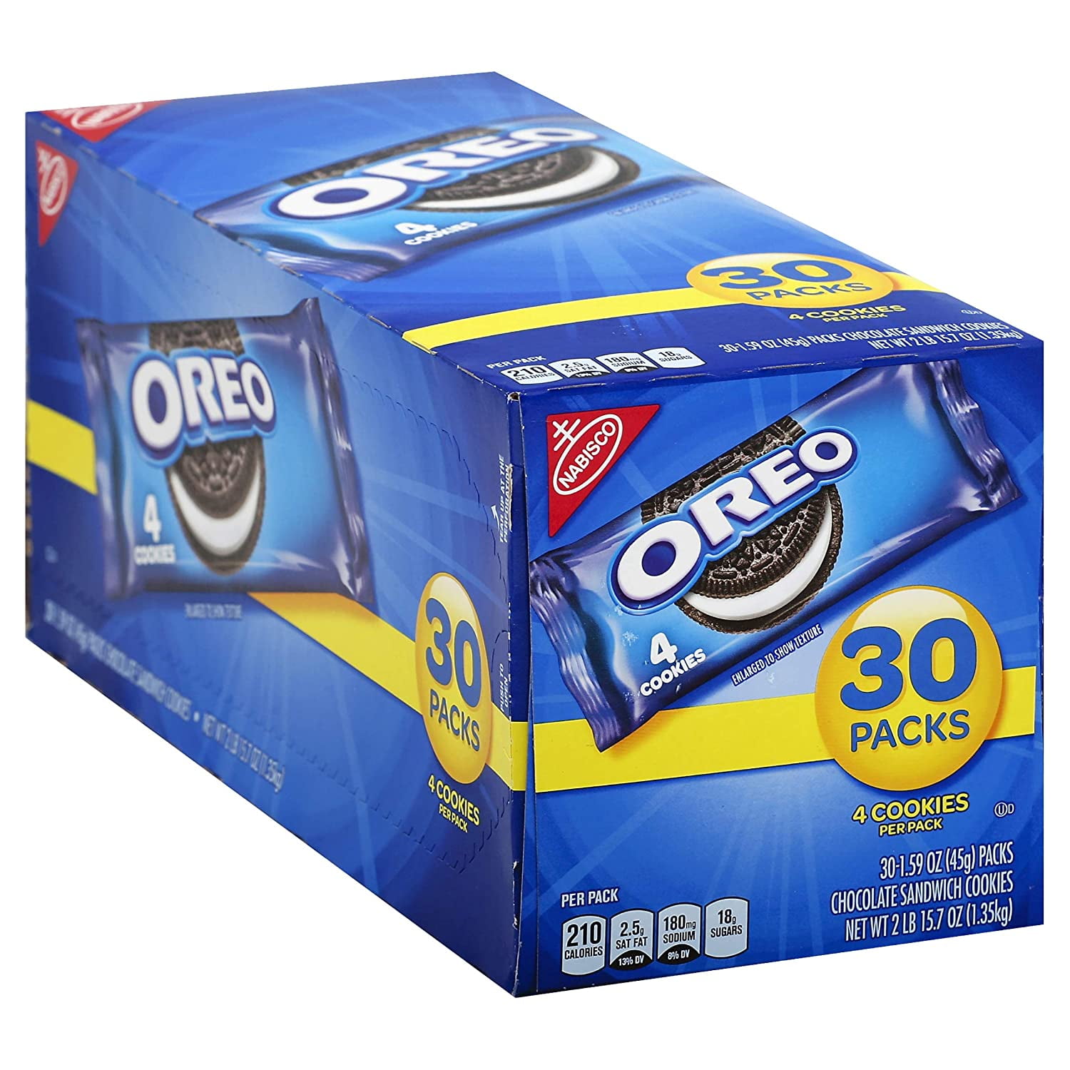 Oreo Chocolate Sandwich Cookies, 30 - 1.59 Oz Snack Packs - Walmart.com