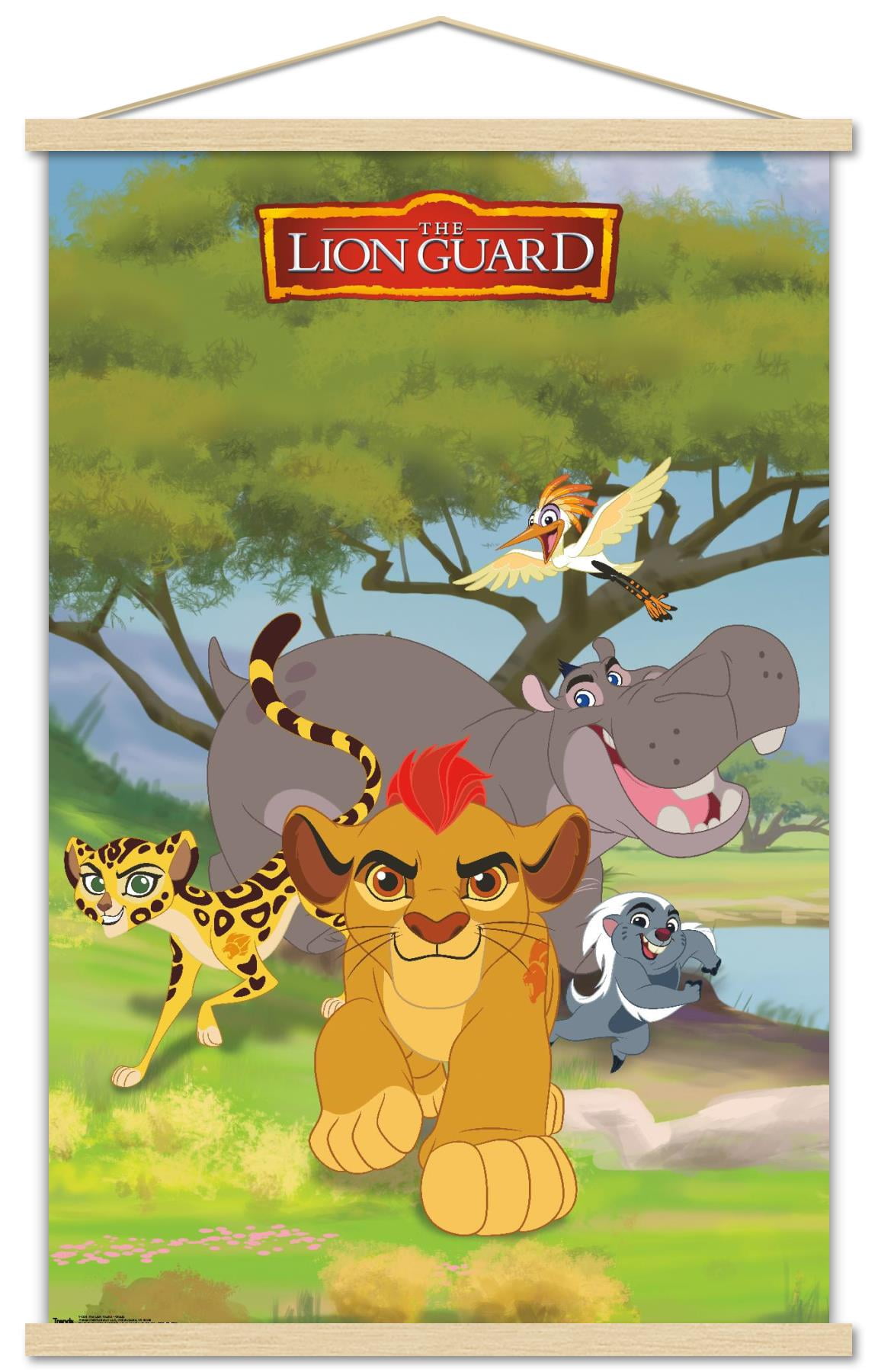 Disney The Lion Guard - Group Wall Poster with Wooden Magnetic Frame ...
