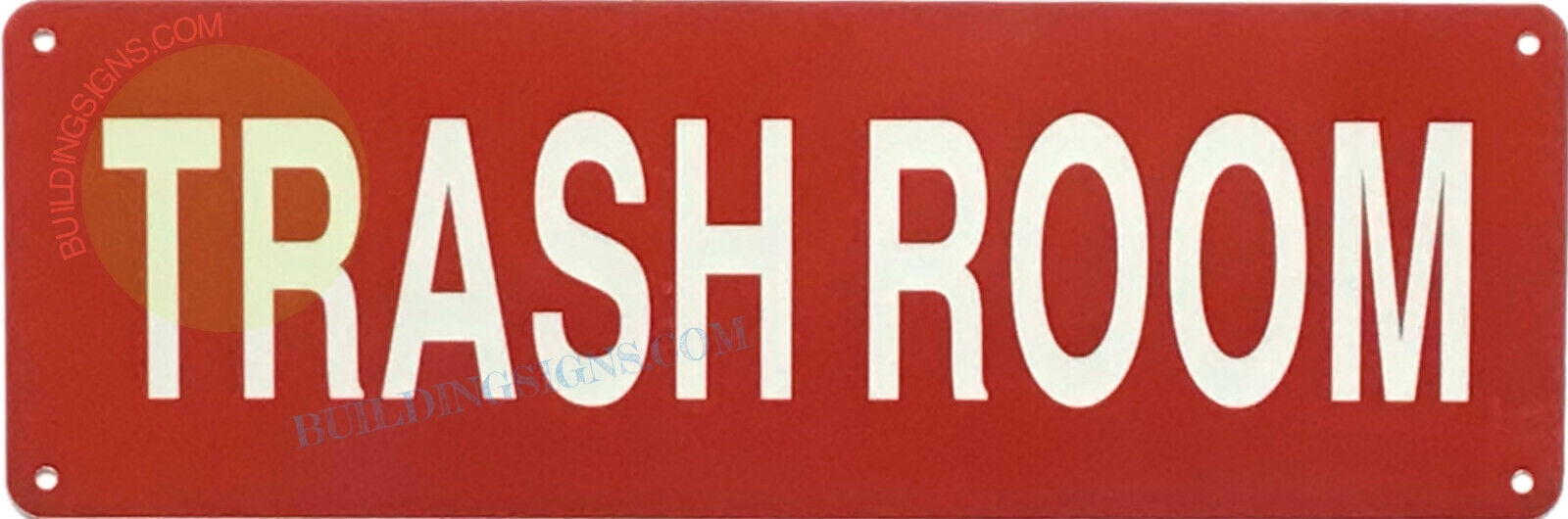 TRASH ROOM SIGN((4x12,RED,ALUMINUM) -ref19722 - Walmart.com