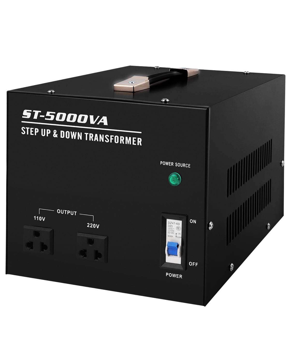 Power Converter 220v to 110v Step Up/Down 5000W Power ON/Off Switch ...