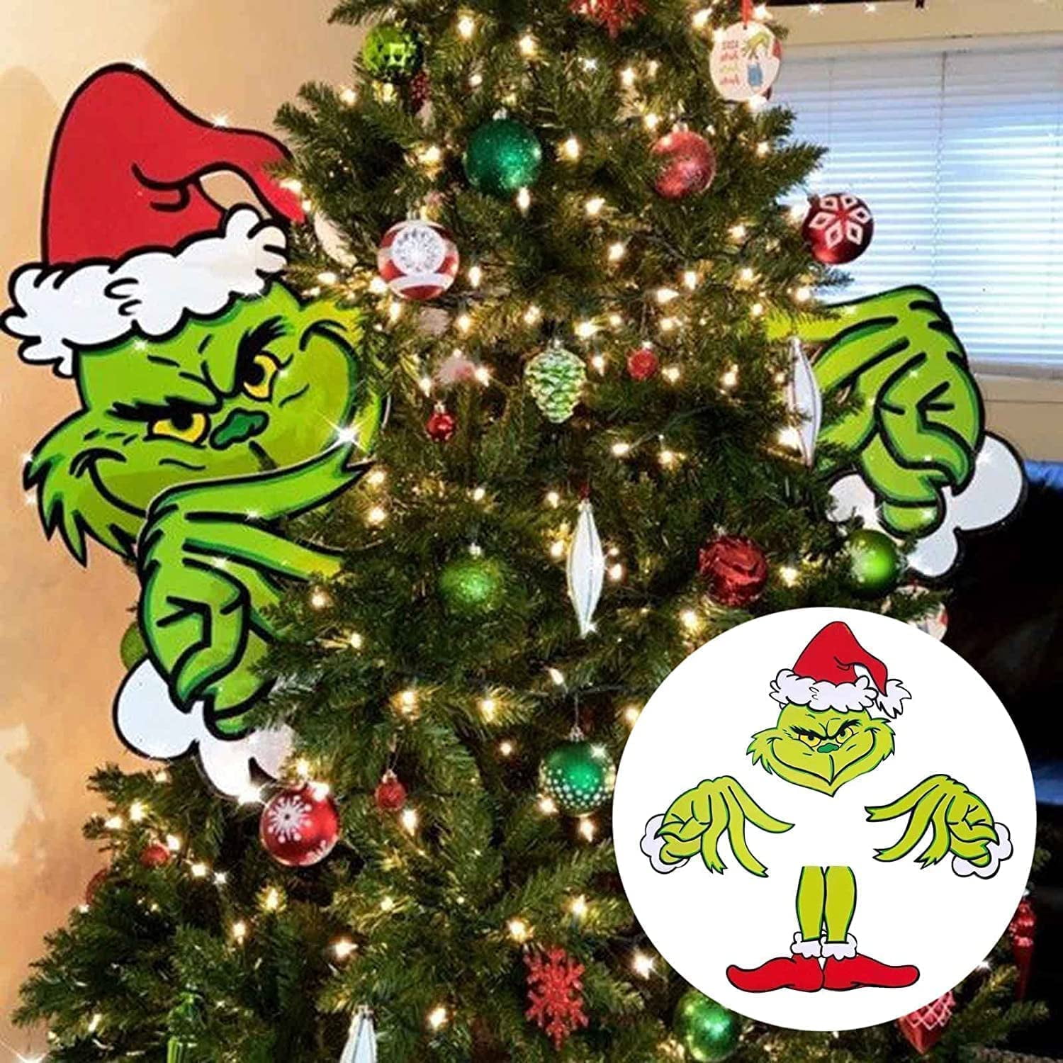 Adornos navideños, árbol de Navidad Grinch, adornos para árboles de ...