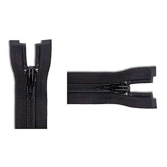 #5 Nylon Coil Black YKK Jacket 2-Way Separating Zipper - Choose Your ...