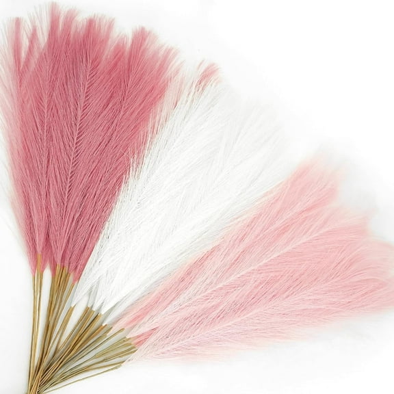 10pcs Pampas Grass,Fluffy Faux Pompas Grass Artificial Pampas Stems ...