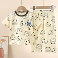 Bxsruta Kids 2 Piece Pajama Set Short Sleeve Sleepwear Cartoon Bear ...