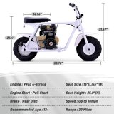 Sunderwell 99CC MB001 Gasoline Mini Dirt Bike,4-Stroke 18MPH Off Road ...