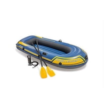 Intex Challenger 2 Inflatable 2 Person Boat Raft Set w/ Oars & Air Pump ...