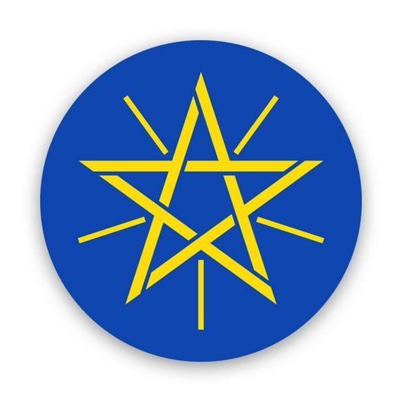 Ethiopian Emblem Sticker Decal - Self Adhesive Vinyl - Weatherproof ...
