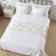 Bed Runner Sage Green Pink Turtle Shell Bedding Scarves Soft Decorative ...