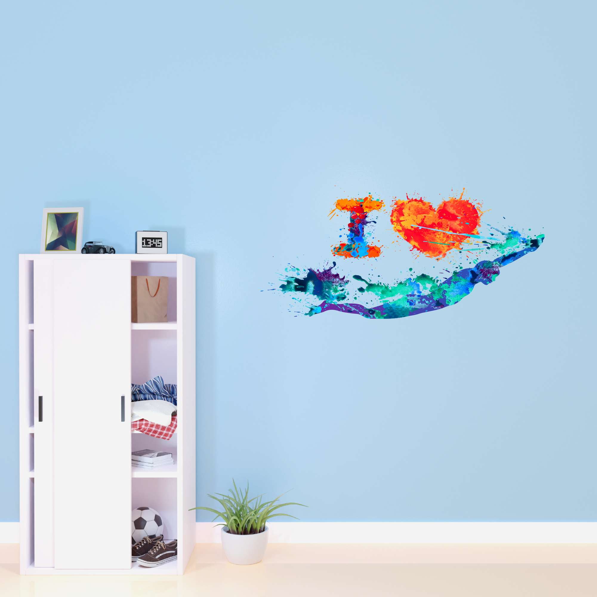 Boys I love Swimming Cute Sports Wall Decal Decoration Swimmer ...