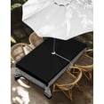 Black Geometric Outdoor Tablecloth with Umbrella Hole, Greek Key Design ...