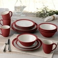 Noritake Colorwave Raspberry 16-Piece Curve Dinnerware Set, Service for ...