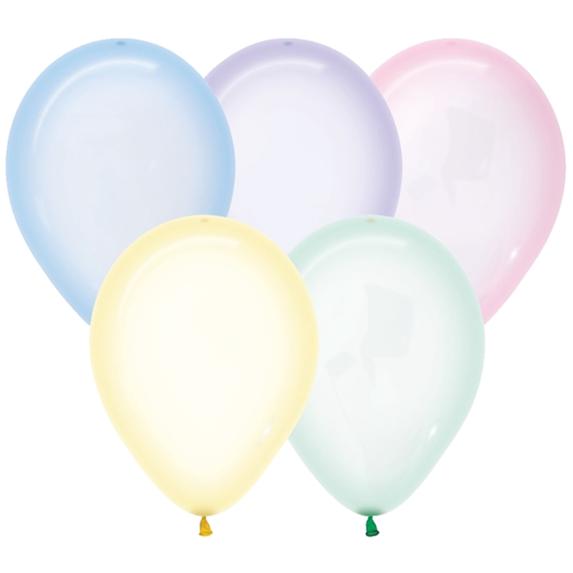 12 Crystal Pastel Assortment Latex Balloons 11" - Walmart.com