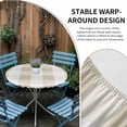 Cream White Buffalo Check Round Fitted Tablecloth with Elastic Edge ...