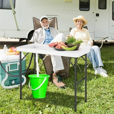 Outsunny 4FT Portable Folding Fish Fillet Cleaning Table Camping Picnic ...